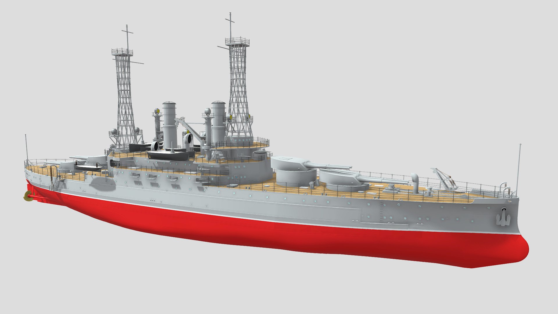 USS South Carolina - Buy Royalty Free 3D model by martyn169 [c5796cb ...