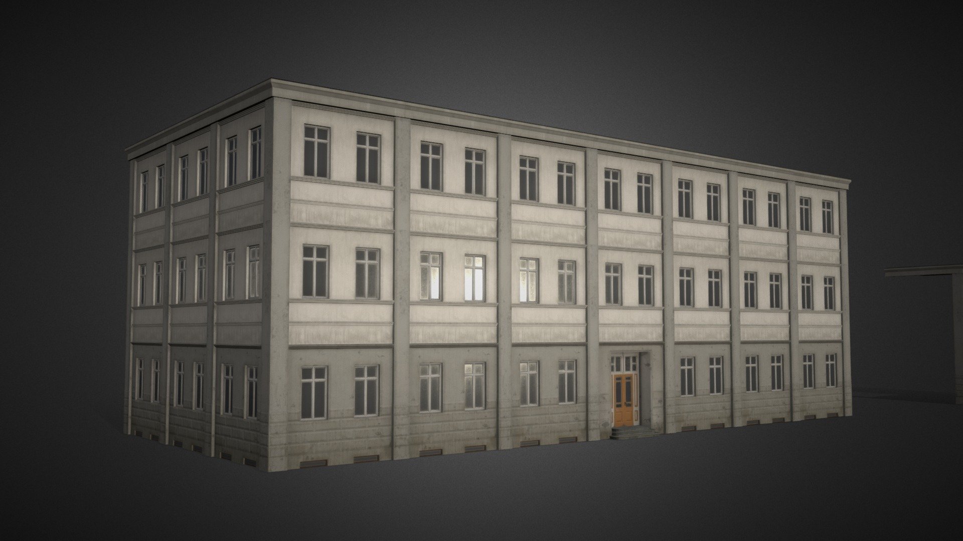 Low-poly Modular Building Tenement House - Download Free 3D model by ...