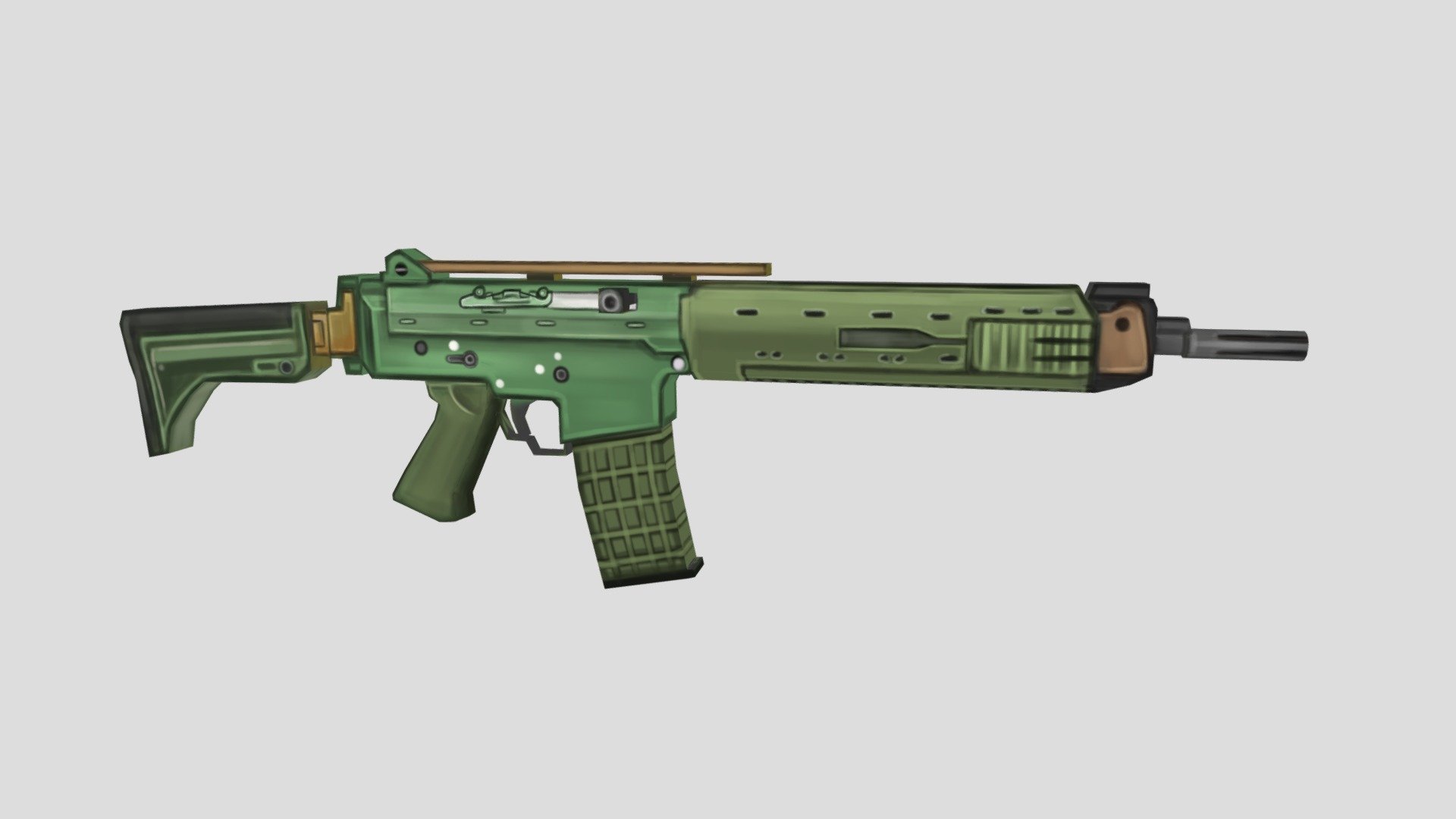 Swedish AK 5C - 3D model by BRITA74 [c57bbfb] - Sketchfab