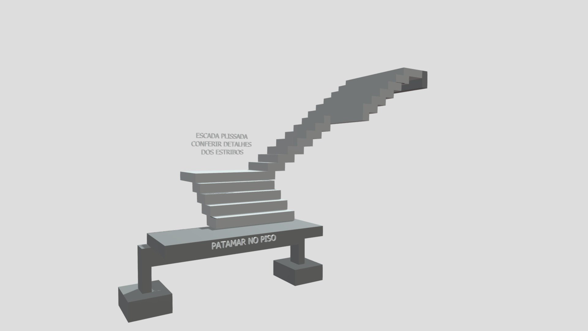 Projeto Estrutural - Escada Plissada - 3D model by Jose Patrick Engenheiro Civil (@jpengenheiro ...