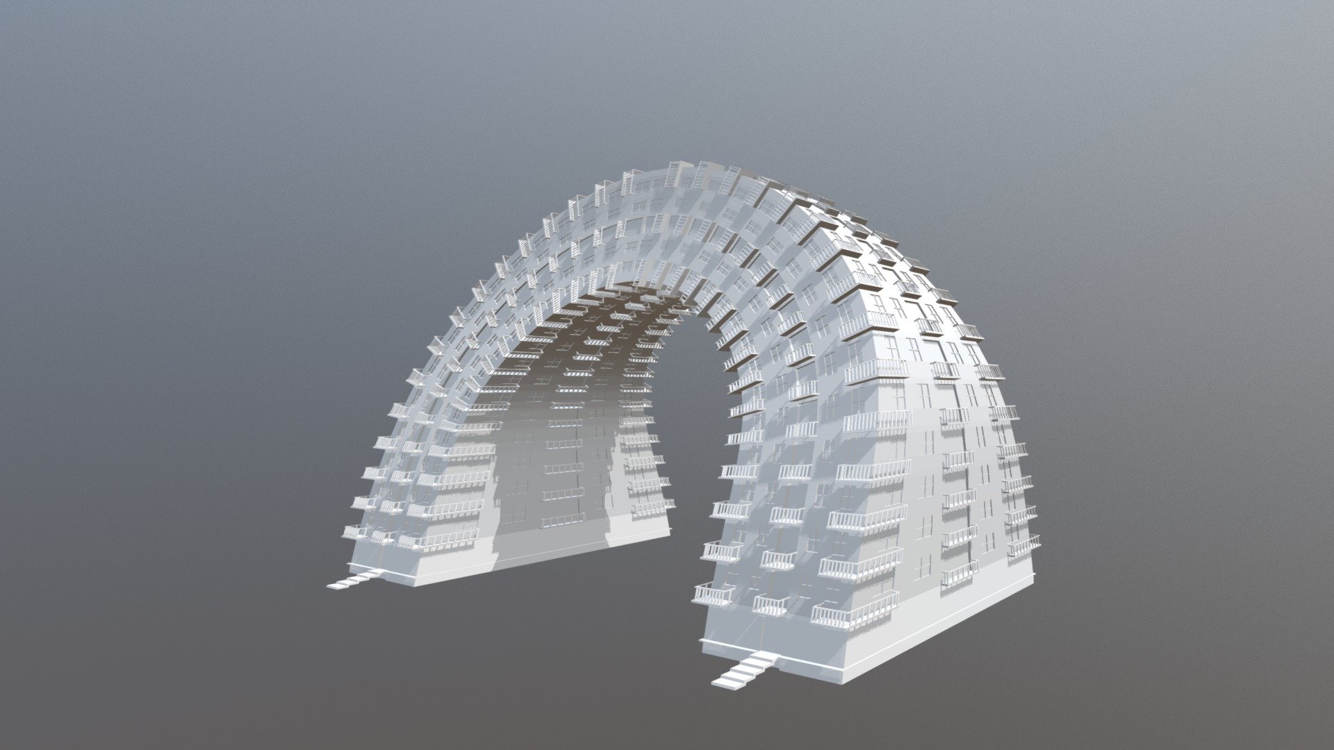 Arch Apartments - 3D model by esaari [c57dd20] - Sketchfab