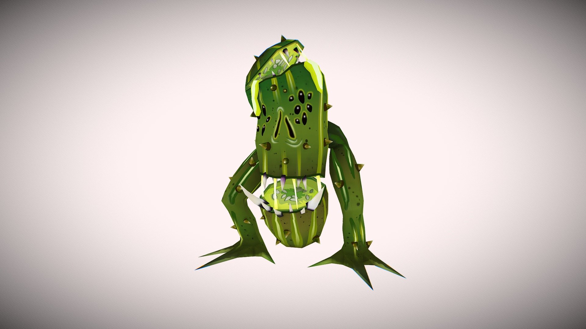 Cucumber Monster - 3D model by Sumeet Arora (@ls.rightbrain) [c57fc86 ...