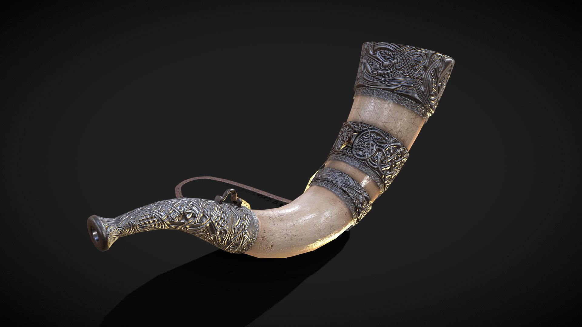 Warhorn (GAMEREADY) Lowpoly - Download Free 3D model by vincentkiss ...