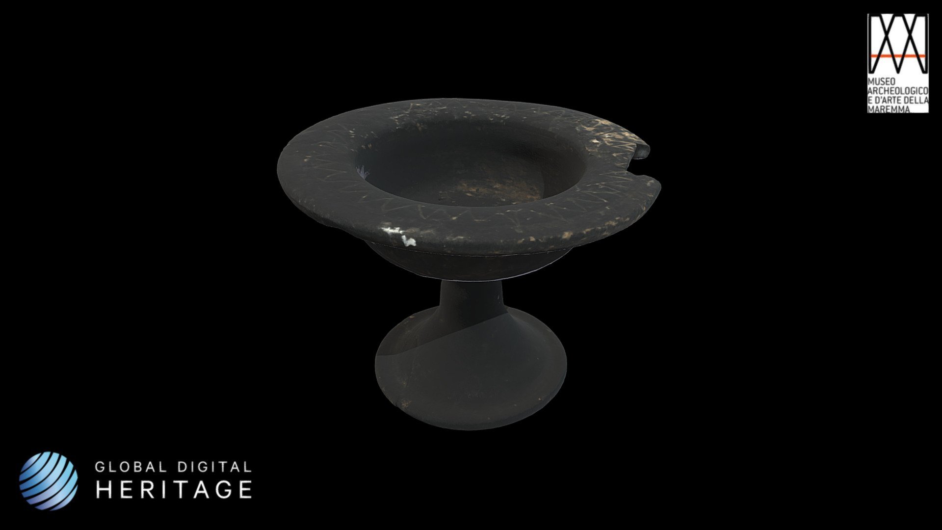 Bucchero pyxis - Download Free 3D model by Global Digital Heritage and ...