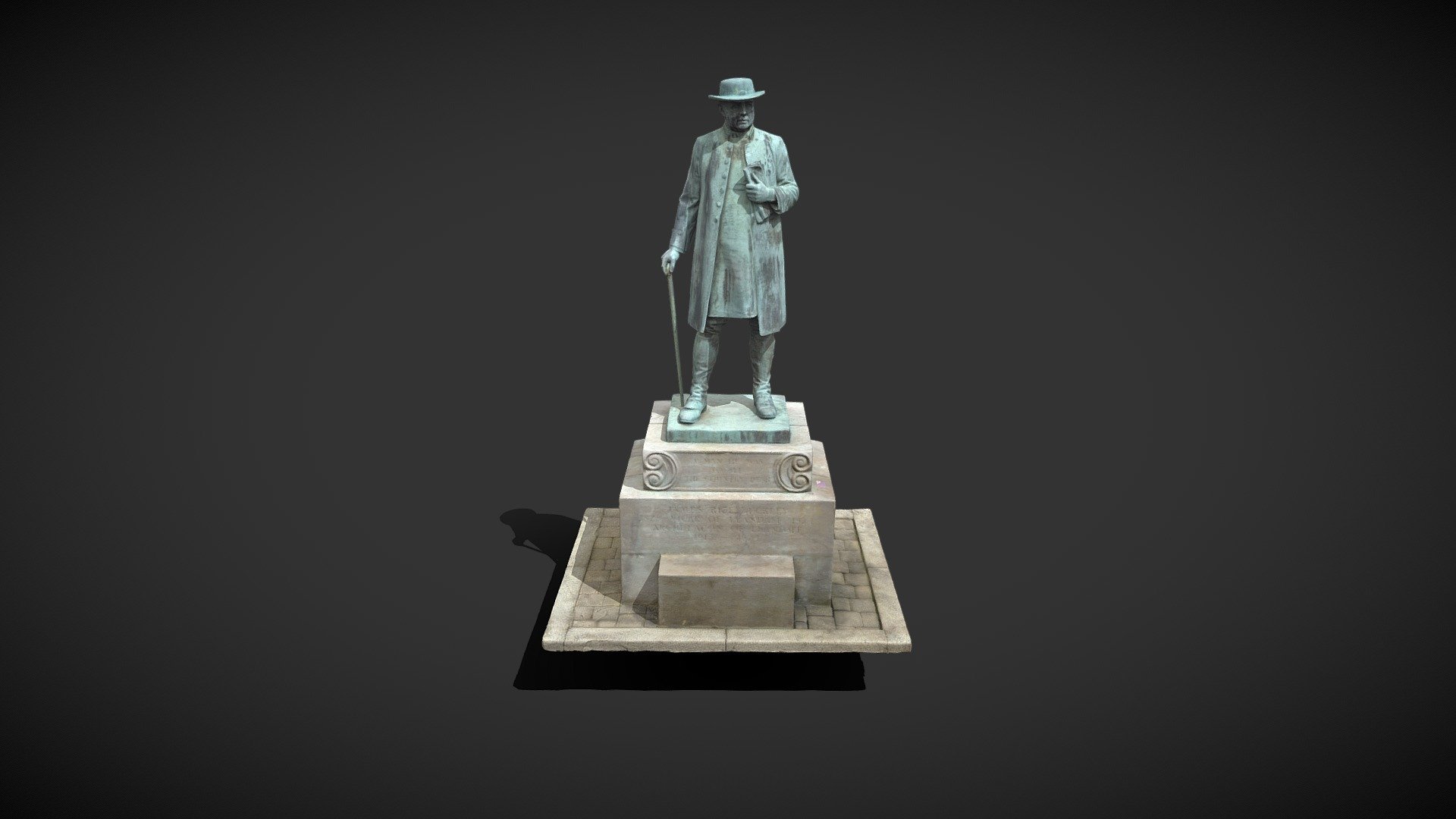 James Rice Buckley (Bronze statue), Cardiff - 3D model by Andras Sandor ...