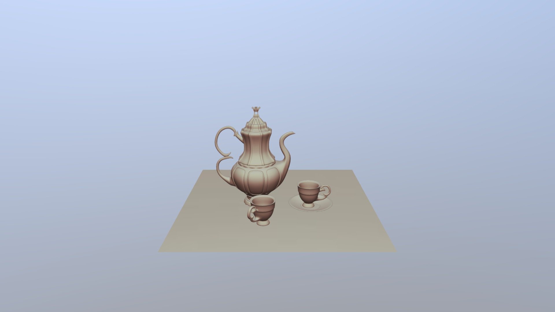 Tea Set Model - 3D model by SinDeGrase [c5860da] - Sketchfab