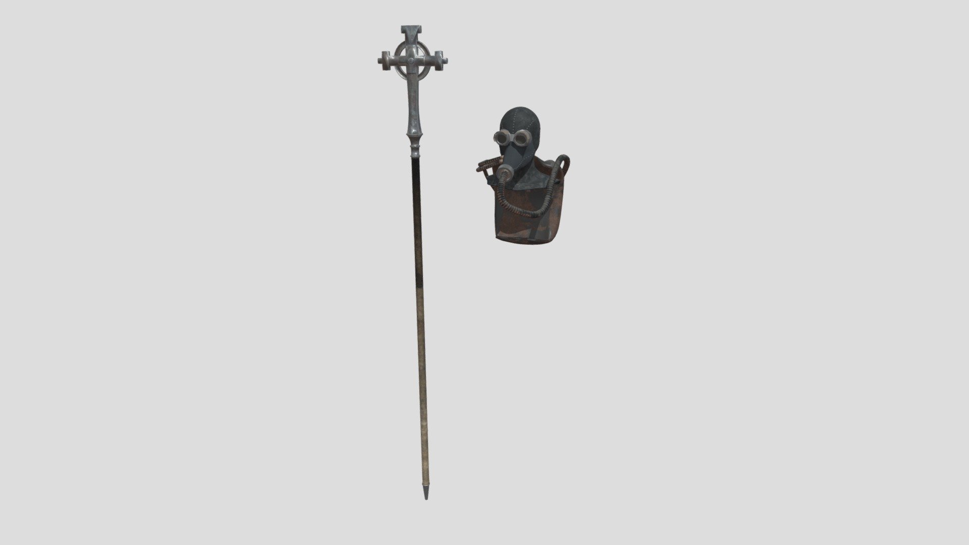 Plague Doctor Mask And Staff - Download Free 3D model by A9908244 ...
