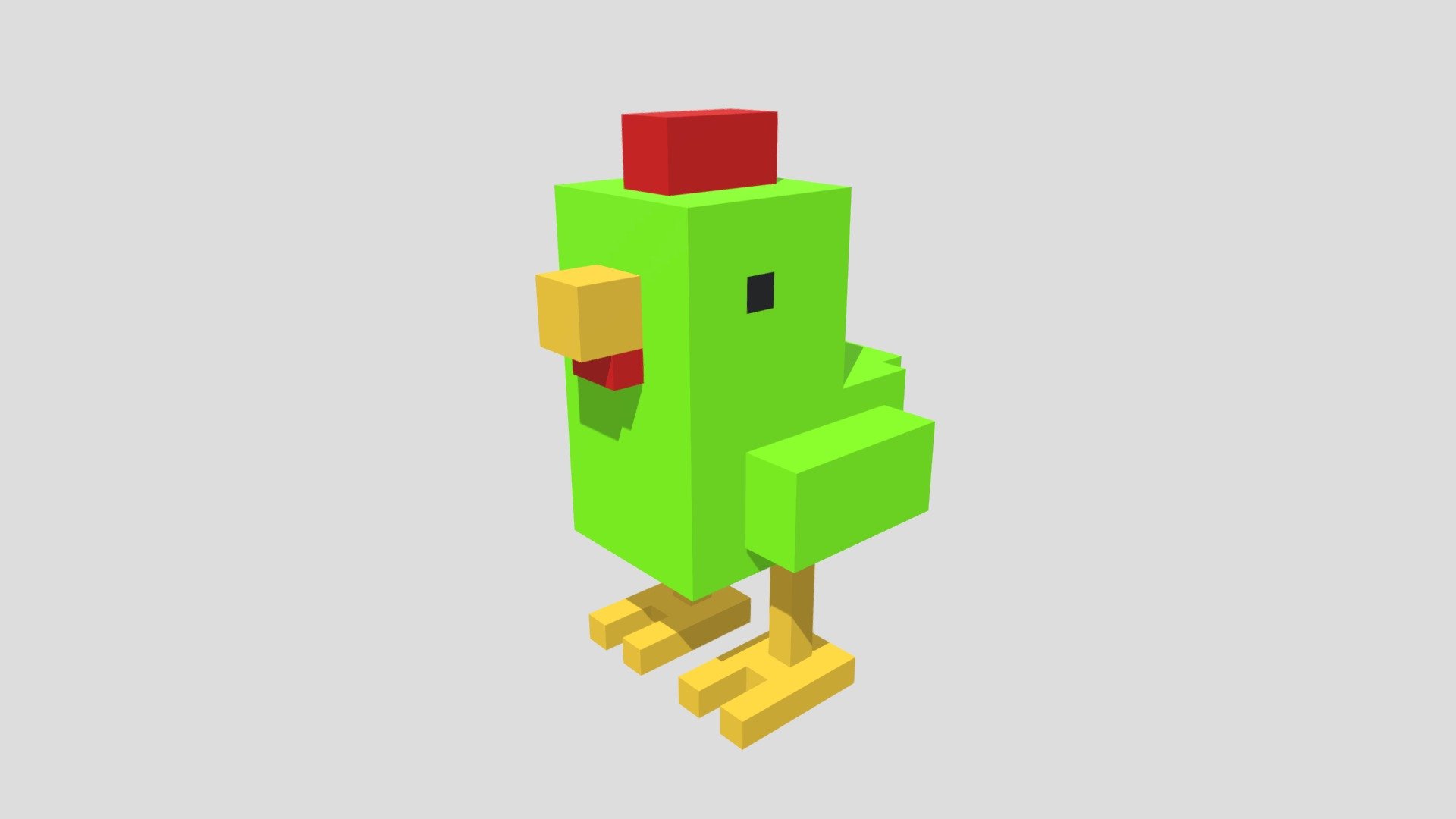 Green Voxel Crossy Road Chicken Blocky - Download Free 3D model by ...
