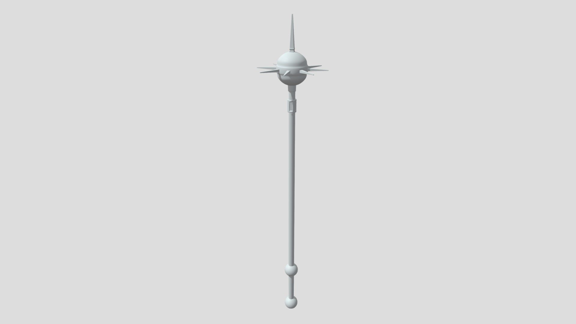 Indian Spiked Mace (Untextured) - Download Free 3D model by morrin ...