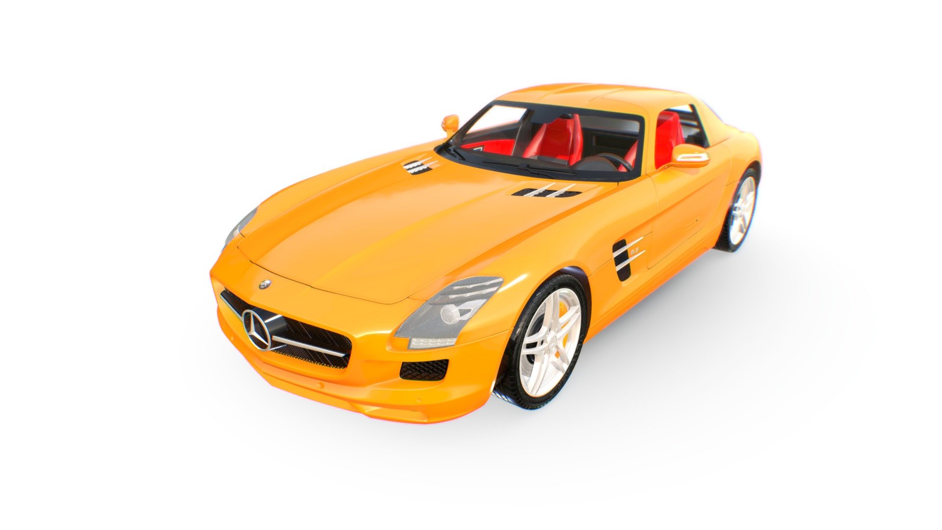 Mercedes Benz SLS AMG Orange - 3D model by Mareon (@mareoncz) [c58e50e ...