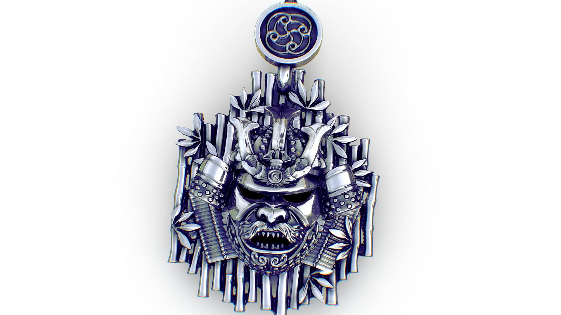 Samurai helmet pendant - 3D model by Mihail Burmistrov (@mishkin79 ...