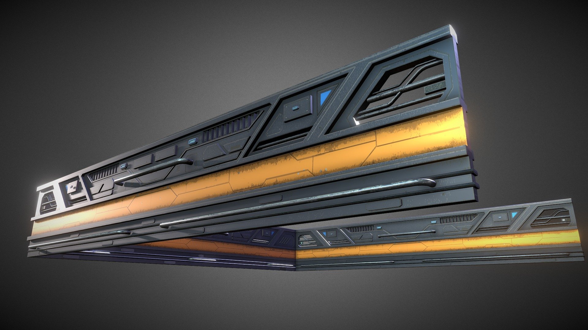 Sci-Fi Structure 2 | IWB - 3D model by Low Poly Models ...