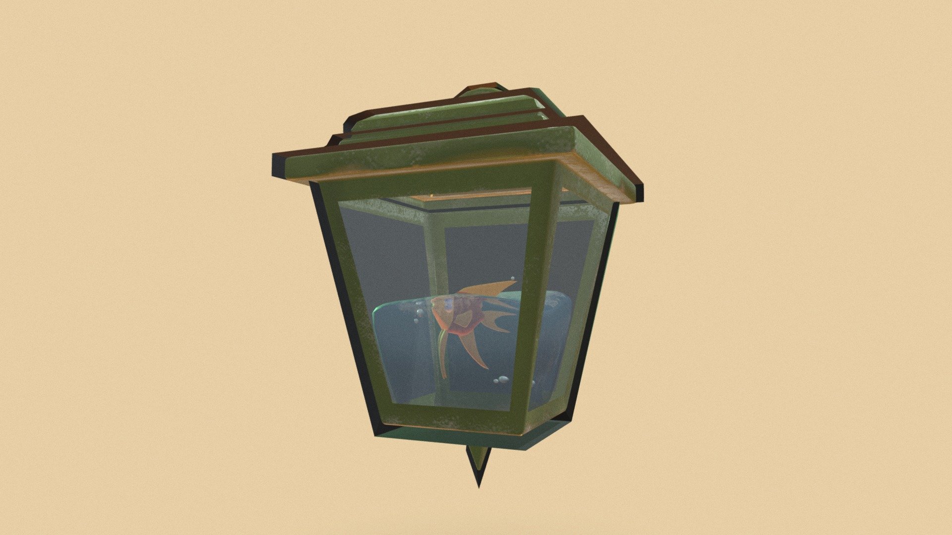 Fish On Lantern - 3D model by Pawi [c595780] - Sketchfab