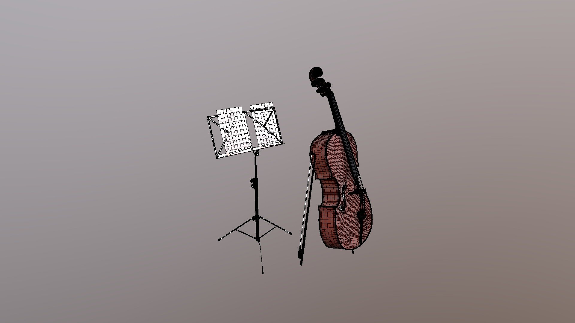 Cello Instrument With Note Support - 3D model by EmmanuelBeyer [c597bd6 ...