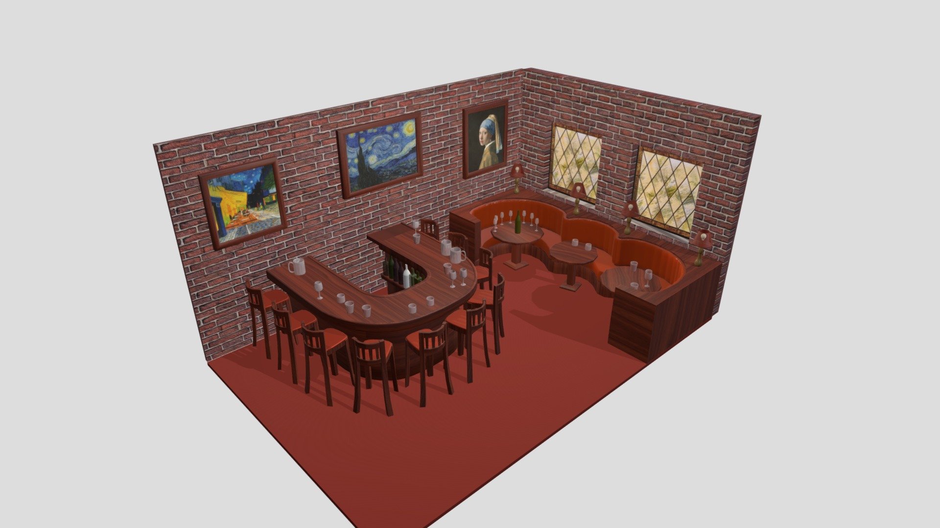 Classic Bar - Download Free 3D model by nasser3 [c598e2a] - Sketchfab
