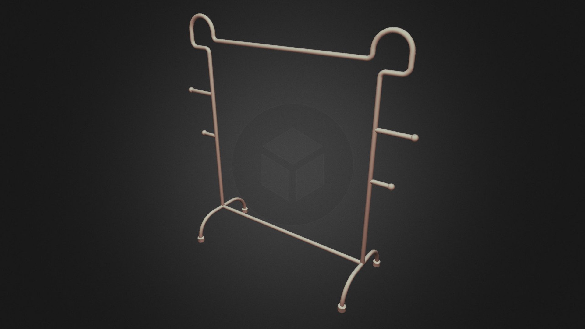 Stainless Steel Clothes Rack - Buy Royalty Free 3D model by MR.AnyCAD ...