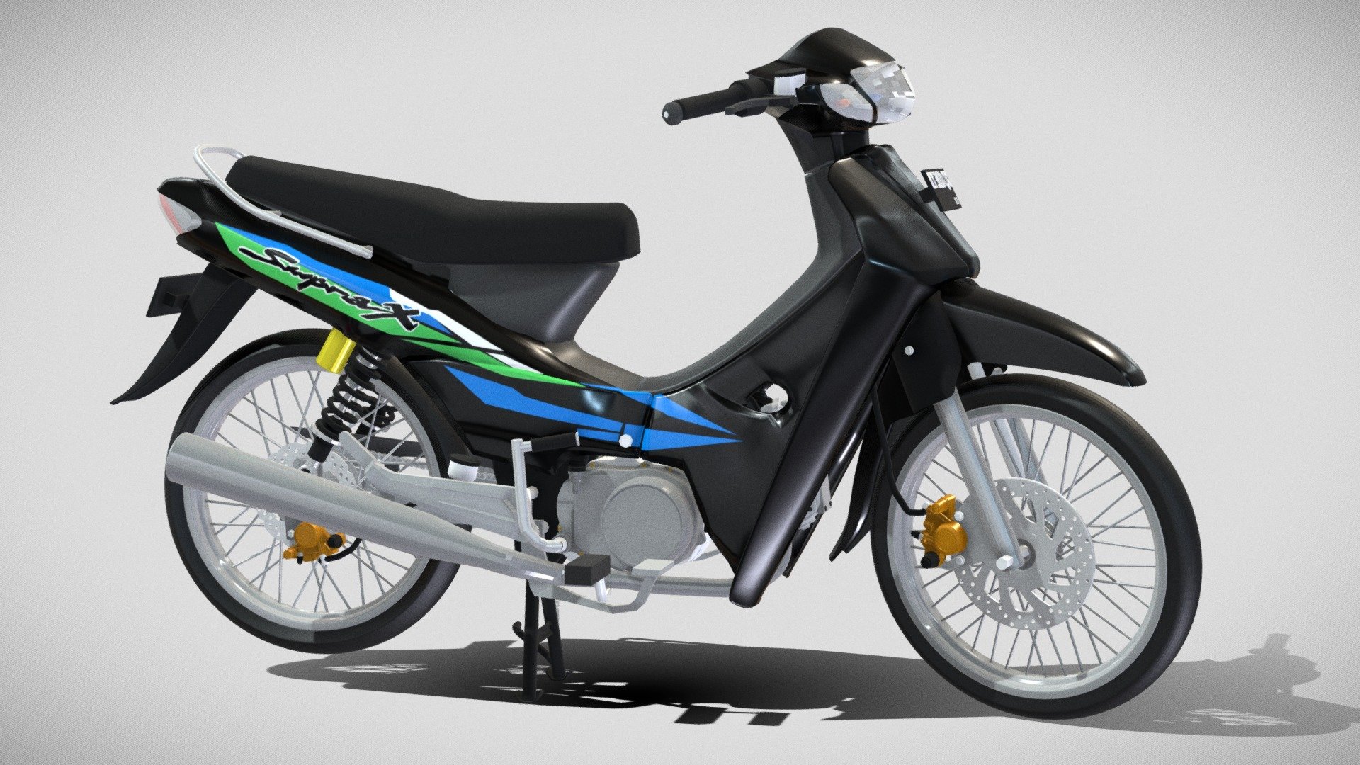 2000 - Honda SupraX 100 - Buy Royalty Free 3D model by Miftah_firman ...