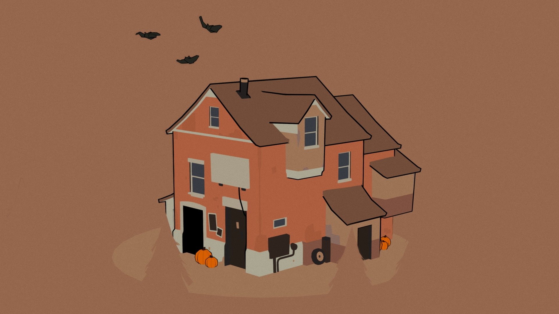 Spoopy House - 3D model by izquiratops [c59c036] - Sketchfab