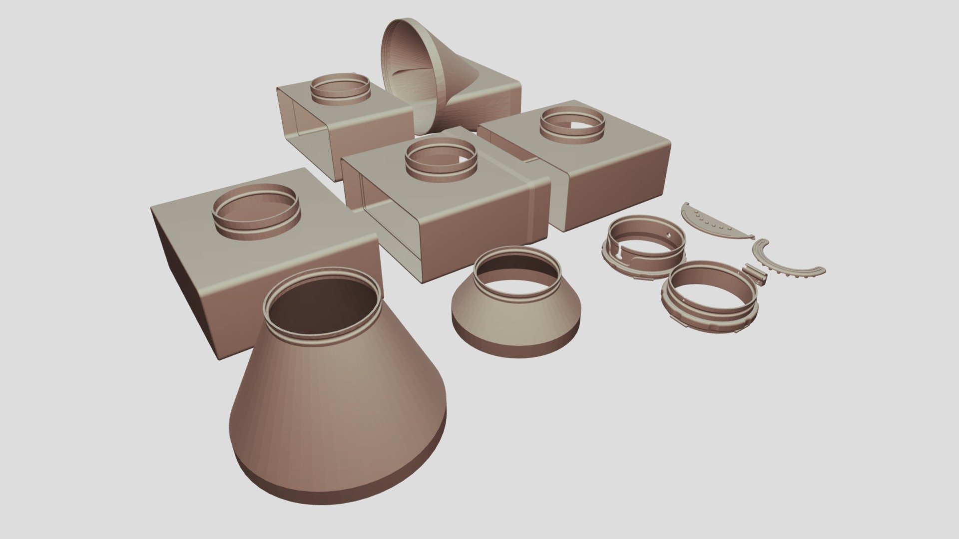 3D printer fume extraction fittings - 3D model by caleb62green62 ...