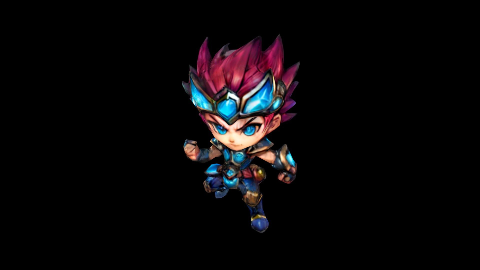 Fighter With Red Hair and Blue Eyes - Download Free 3D model by klrxyz ...