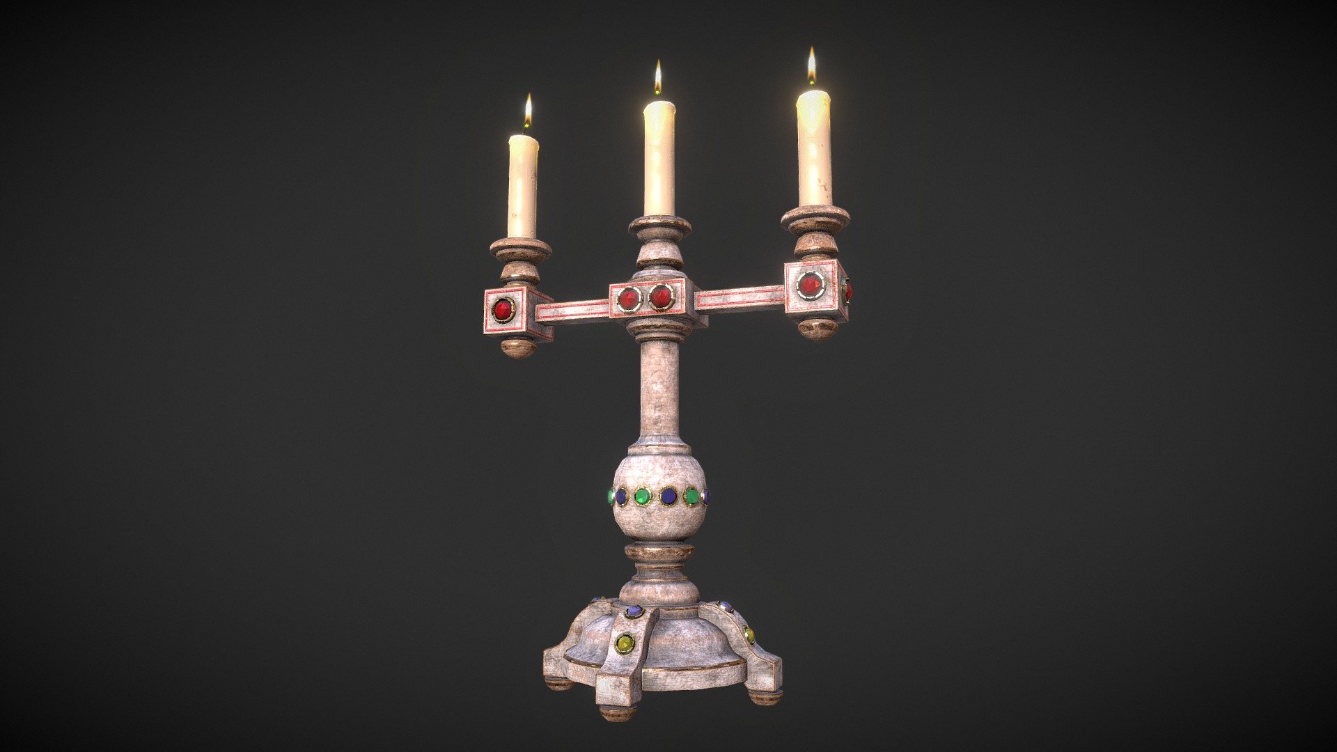 Medieval Jeweled Lamp - Download Free 3D model by José Baltazar ...