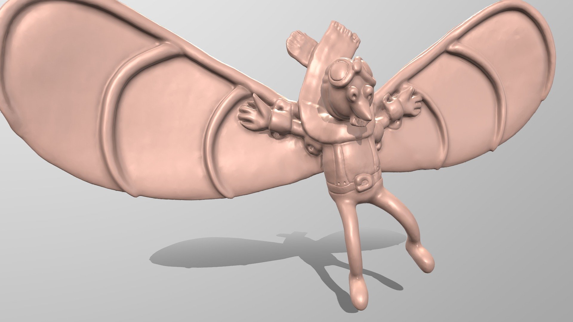 Porcelain Flying Man - Handmade Artwork - 3D model by 3Duke Engineering ...