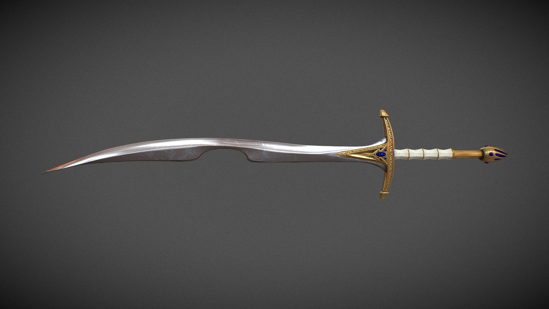 Royal Sword (Fantasy weapon. Game ready) - 3D model by Mikeyoboy ...