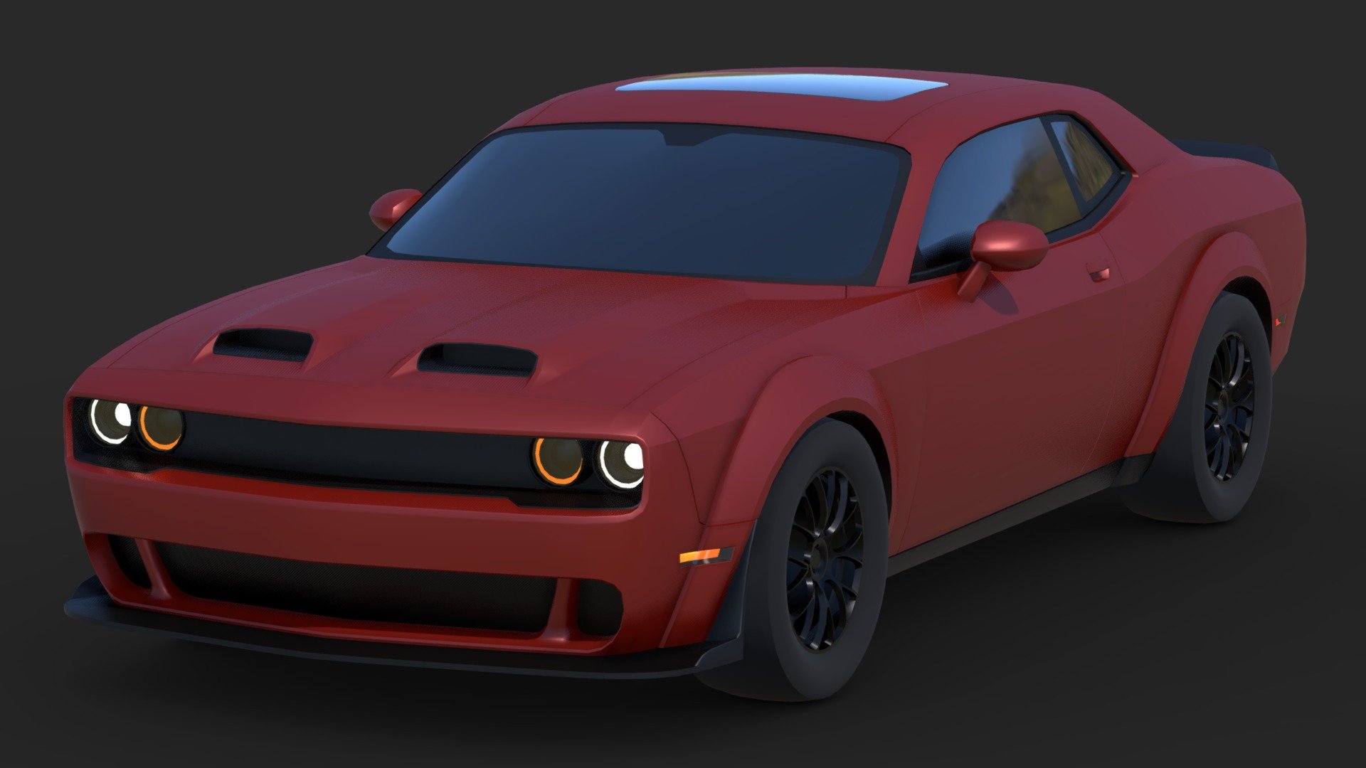 Dodge Challenger SRT Widebody Hellcat - Buy Royalty Free 3D model by ...