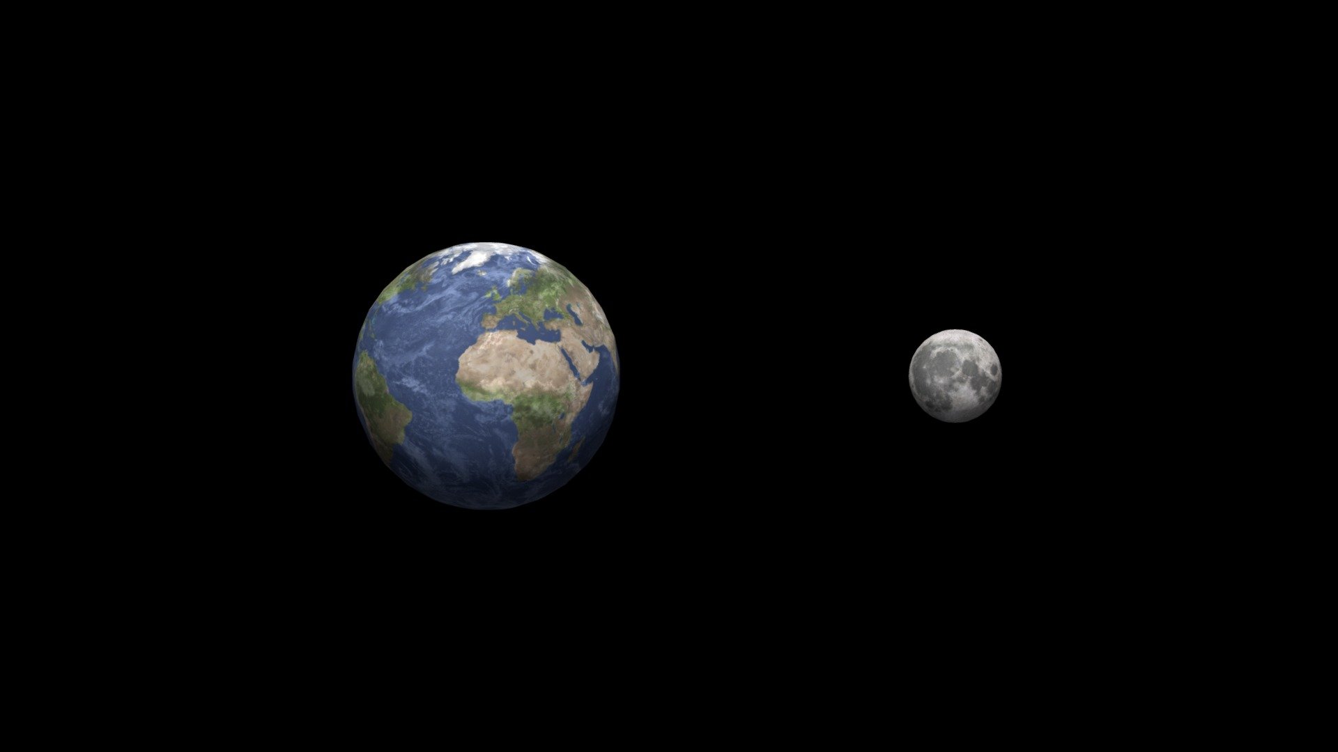Earth-Moon System (Distances and sizes unscaled) - Download Free 3D ...