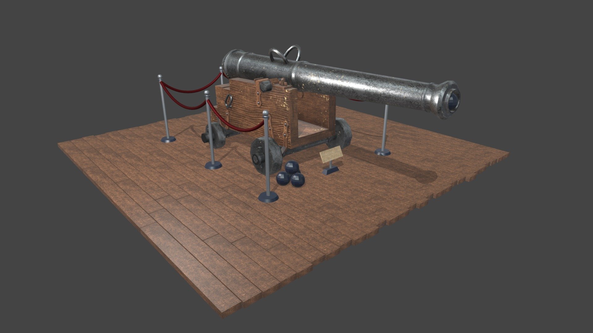 Cannon Environment Textured - Download Free 3D model by InfinityGFX ...
