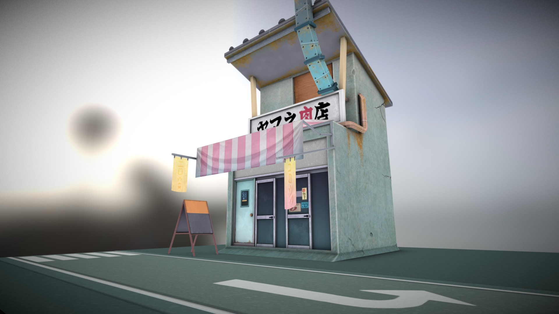 lil shop on the road - 3D model by litoast [c5add07] - Sketchfab