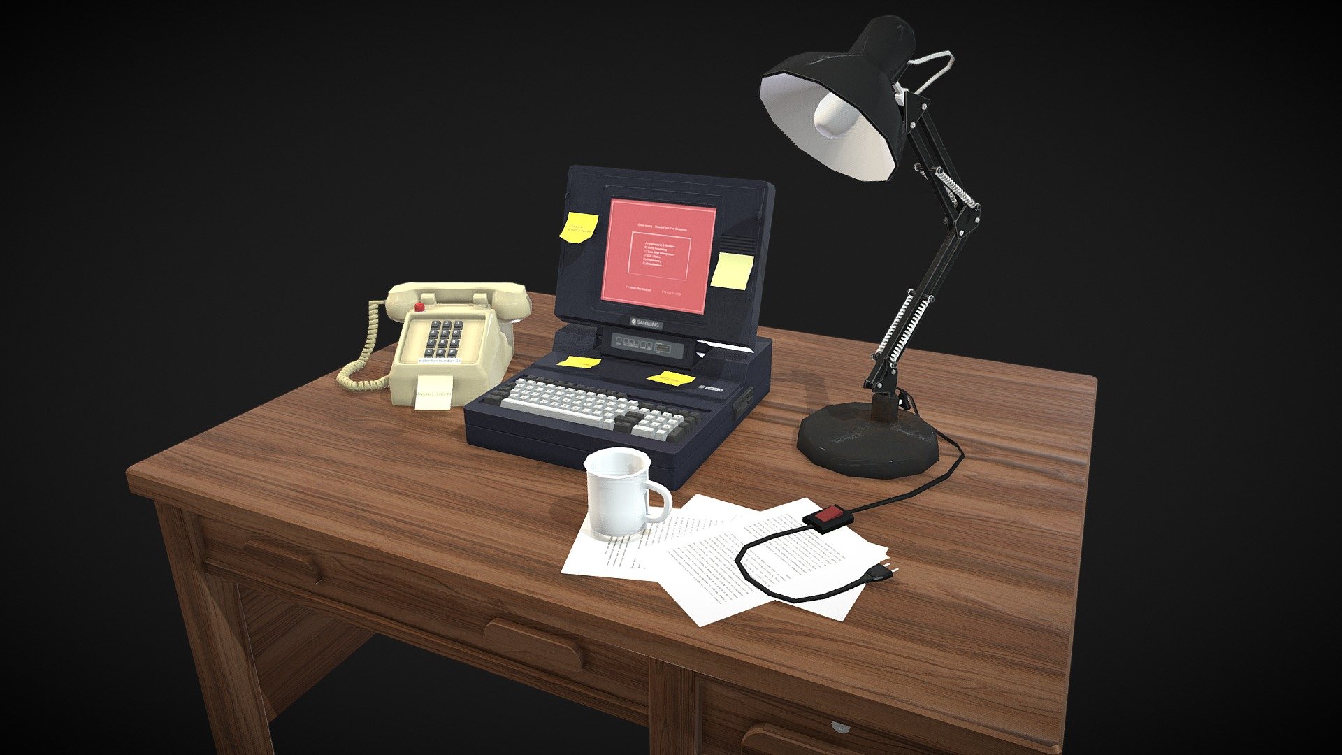 RetroWorkSpaceModeling - Download Free 3D model by ChanghoLee ...