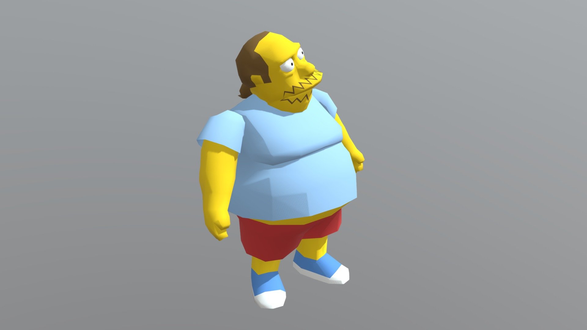 Comic Book Guy Thoughtful Head Nod (animated) - Download Free 3D model ...