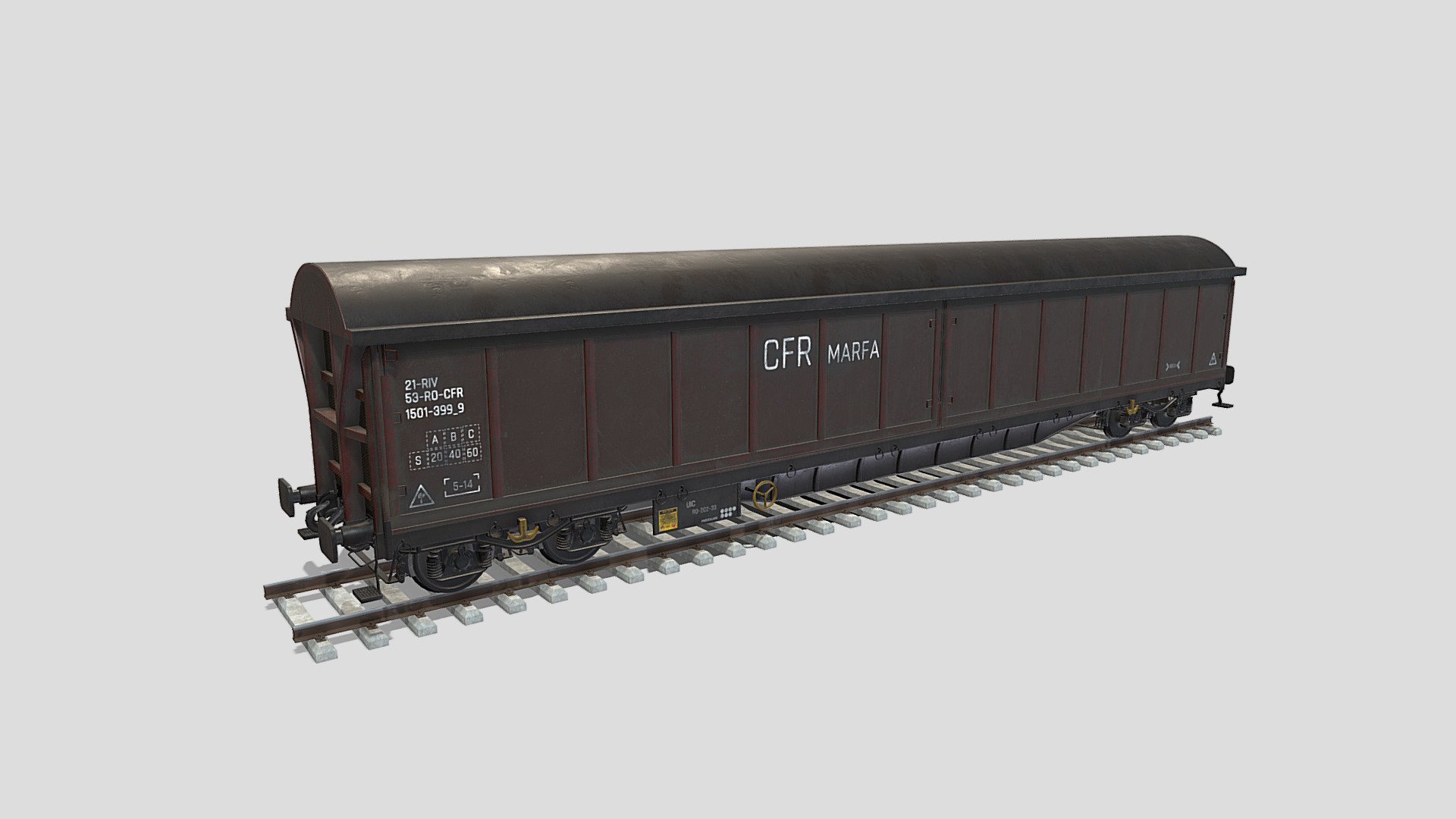 CFR Boxcar Rail Car V1 - Buy Royalty Free 3D model by dragosburian ...