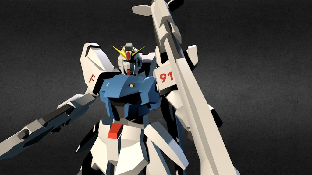 F91 Gundam - 3D model by krit yamsaso (กฤษณ์ แย้มสระโส) (@krit_yamsaso ...
