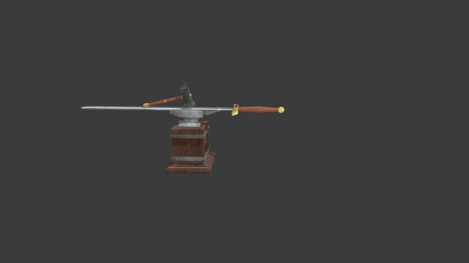 Sword, Hammer, & Anvil - Download Free 3D model by Shadowhunter230 [c5c536f] - Sketchfab