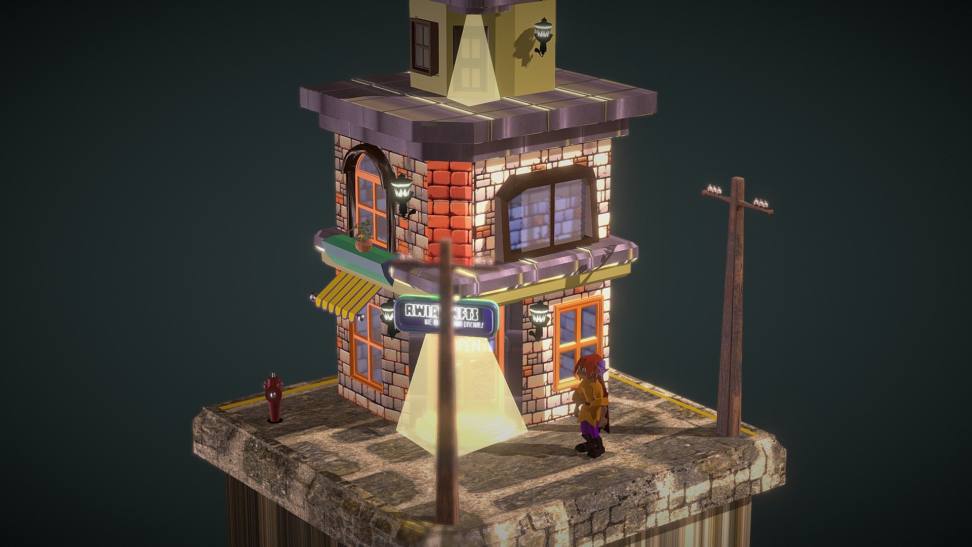 store with character - 3D model by rwiat (@39riffat) [c5c68f8] - Sketchfab