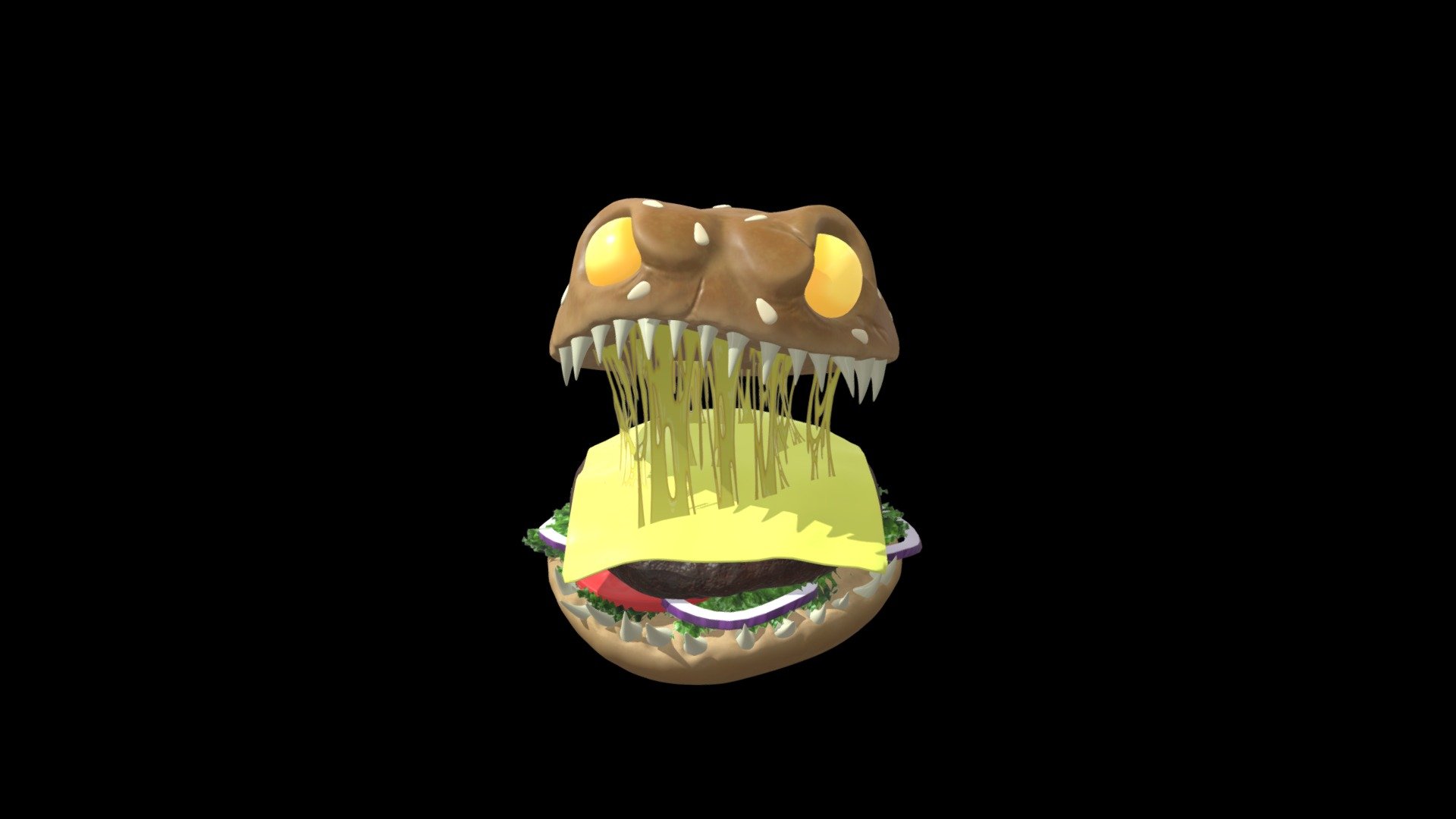 Hamburger Monster - Download Free 3D model by AceTrack (@asiathecheetah ...