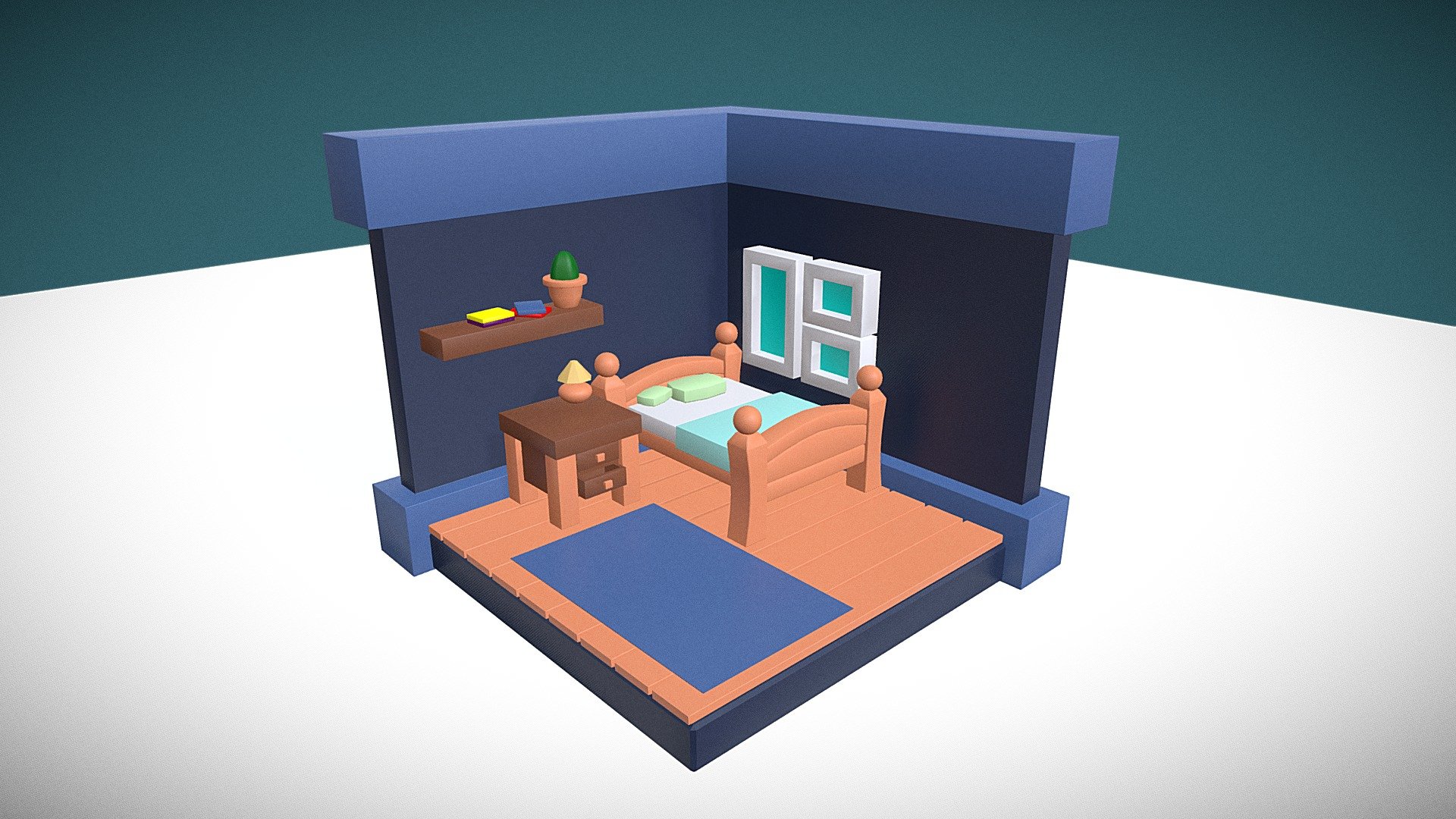 Small Bedroom - 3D model by SmallEnder (@Patmations) [c5c95f6] - Sketchfab