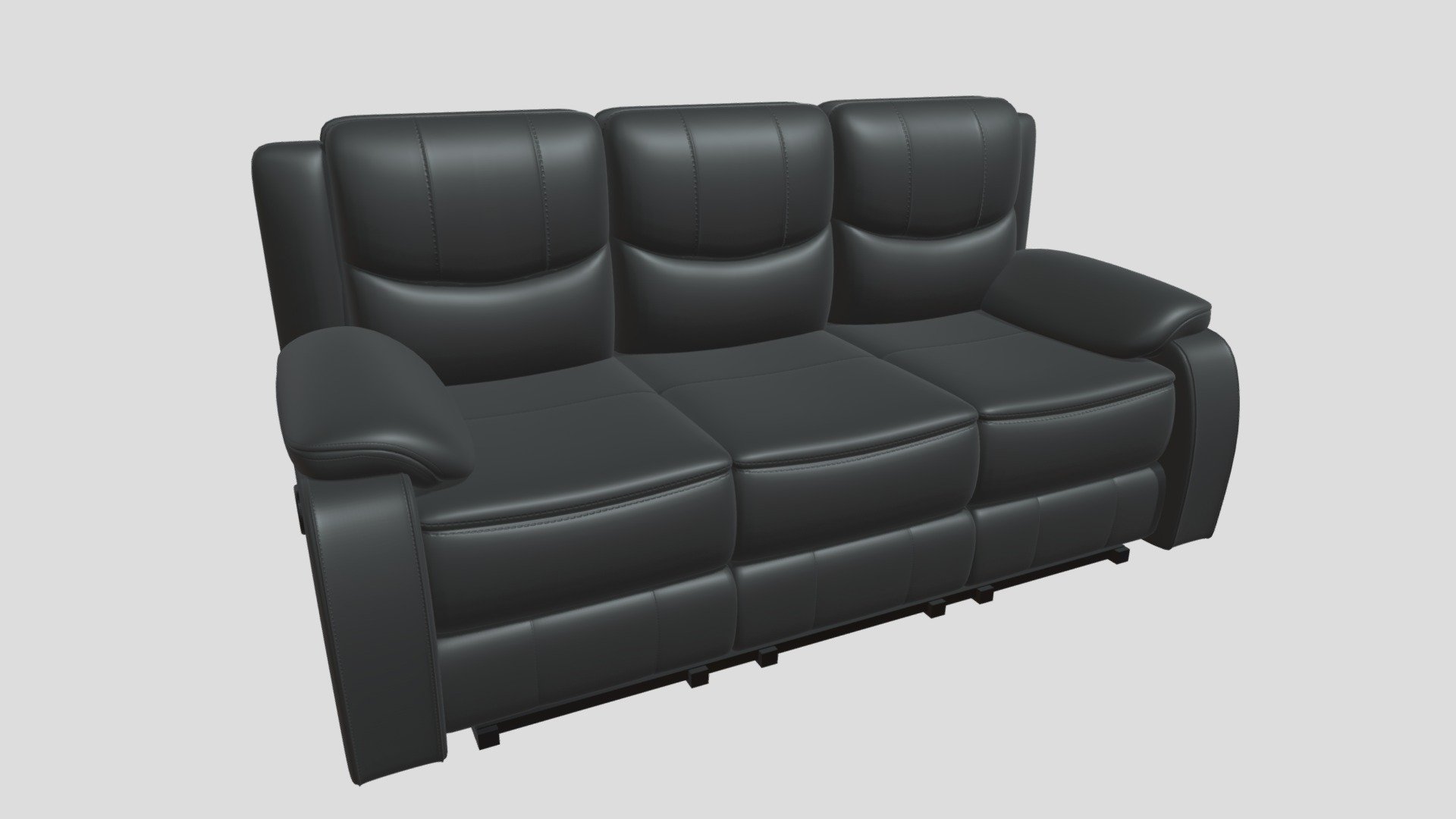 Reclining sofa, black - 3D model by Artistar3D [c5cc5af] - Sketchfab