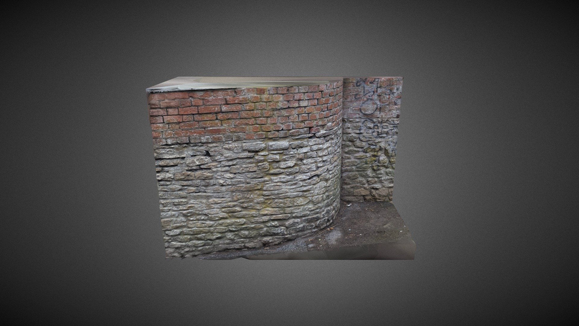 Round Red Brick Corner - Buy Royalty Free 3D model by DAC Photoscan ...