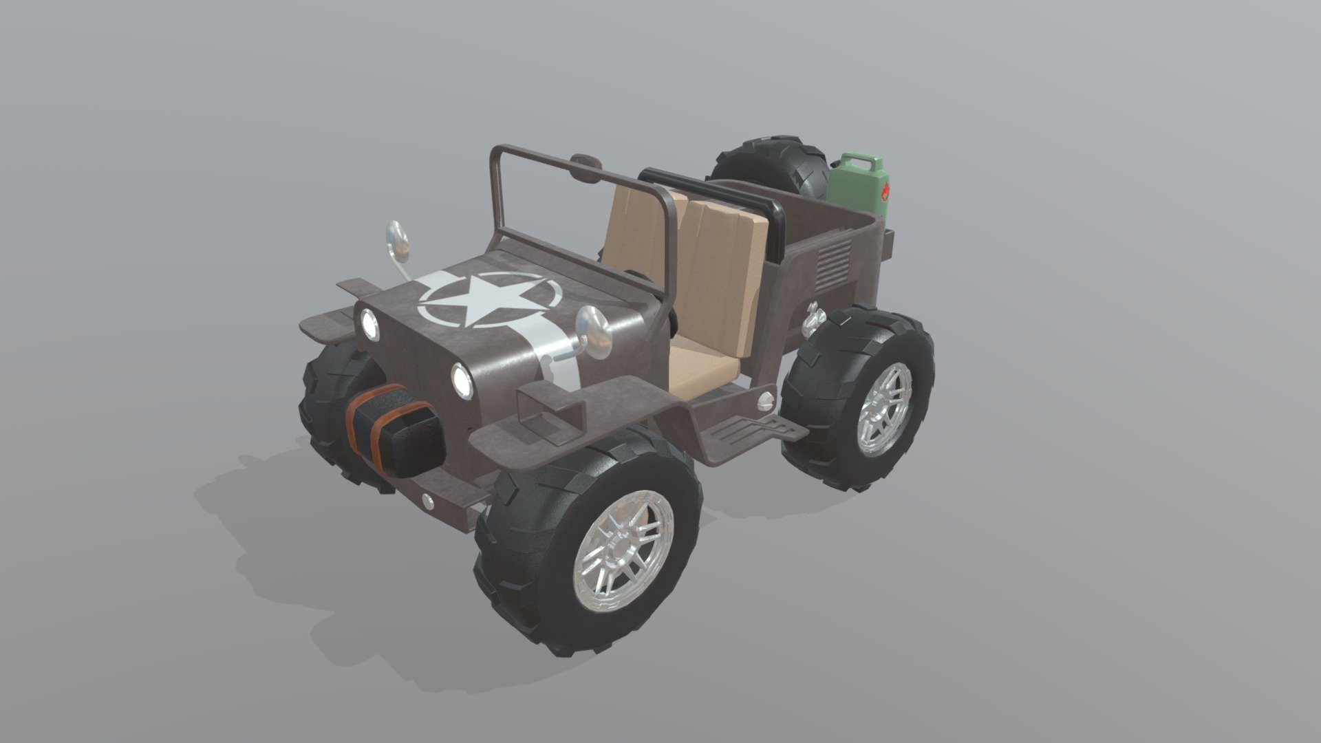 low poly 3D Jeep - 3D model by chandu_ [c5d1ed6] - Sketchfab