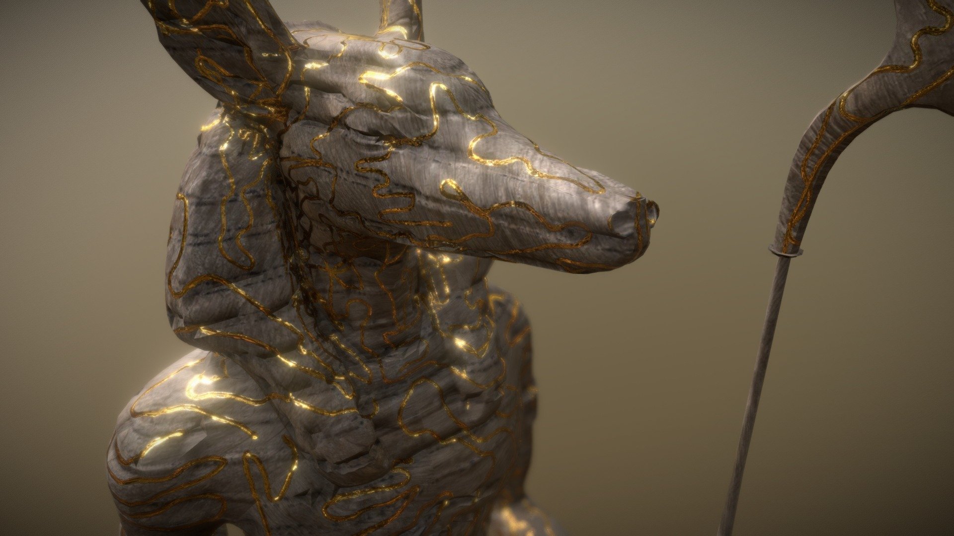 Anubis wrapped on snake - 3D model by aryanman09 [c5d27c1] - Sketchfab