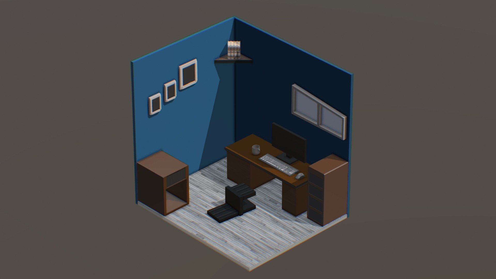 Quarter Room Diorama (Work In Progress) - 3D model by maslue90 [c5d2ee8 ...