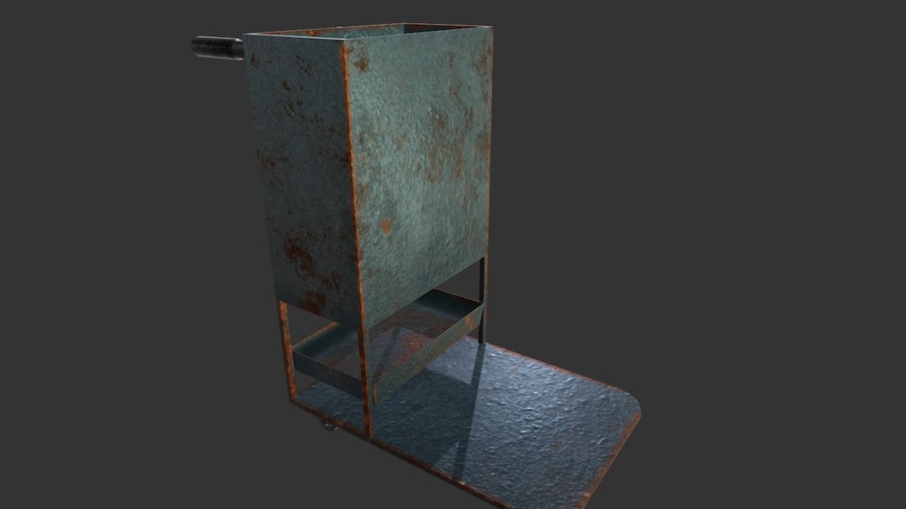 Old Rusty Cleaning Trolley - 3D model by Warrior Game Studios ...