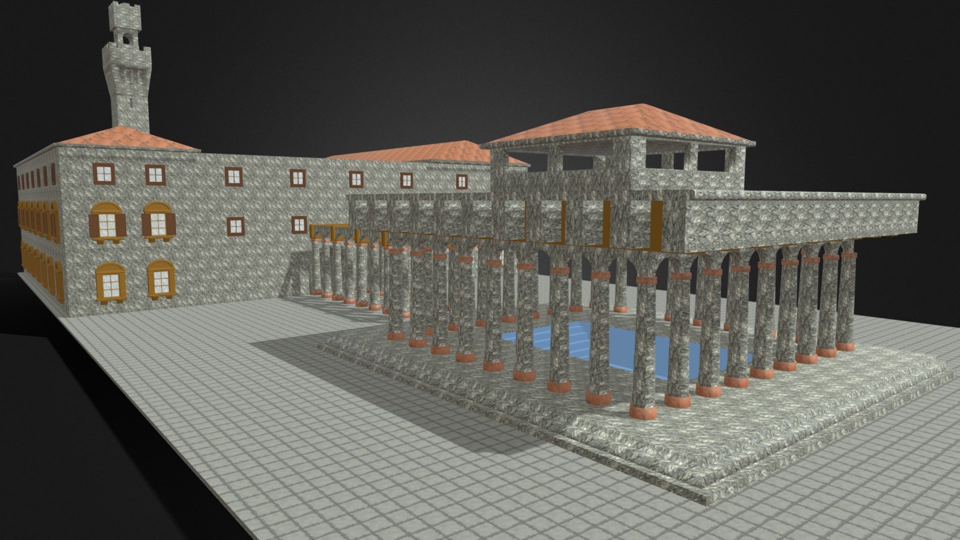 Piazza - Download Free 3D model by 3DDomino [c5d4405] - Sketchfab