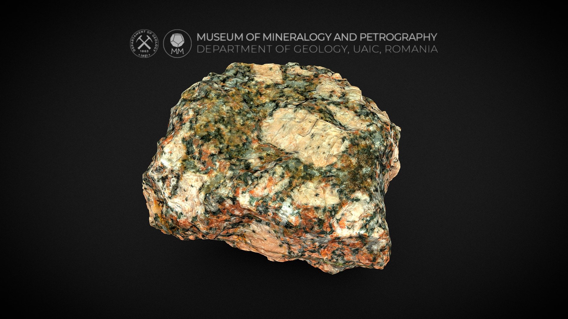 Porphyritic Granite (igneous rock) - 3D model by Museum of Mineralogy ...