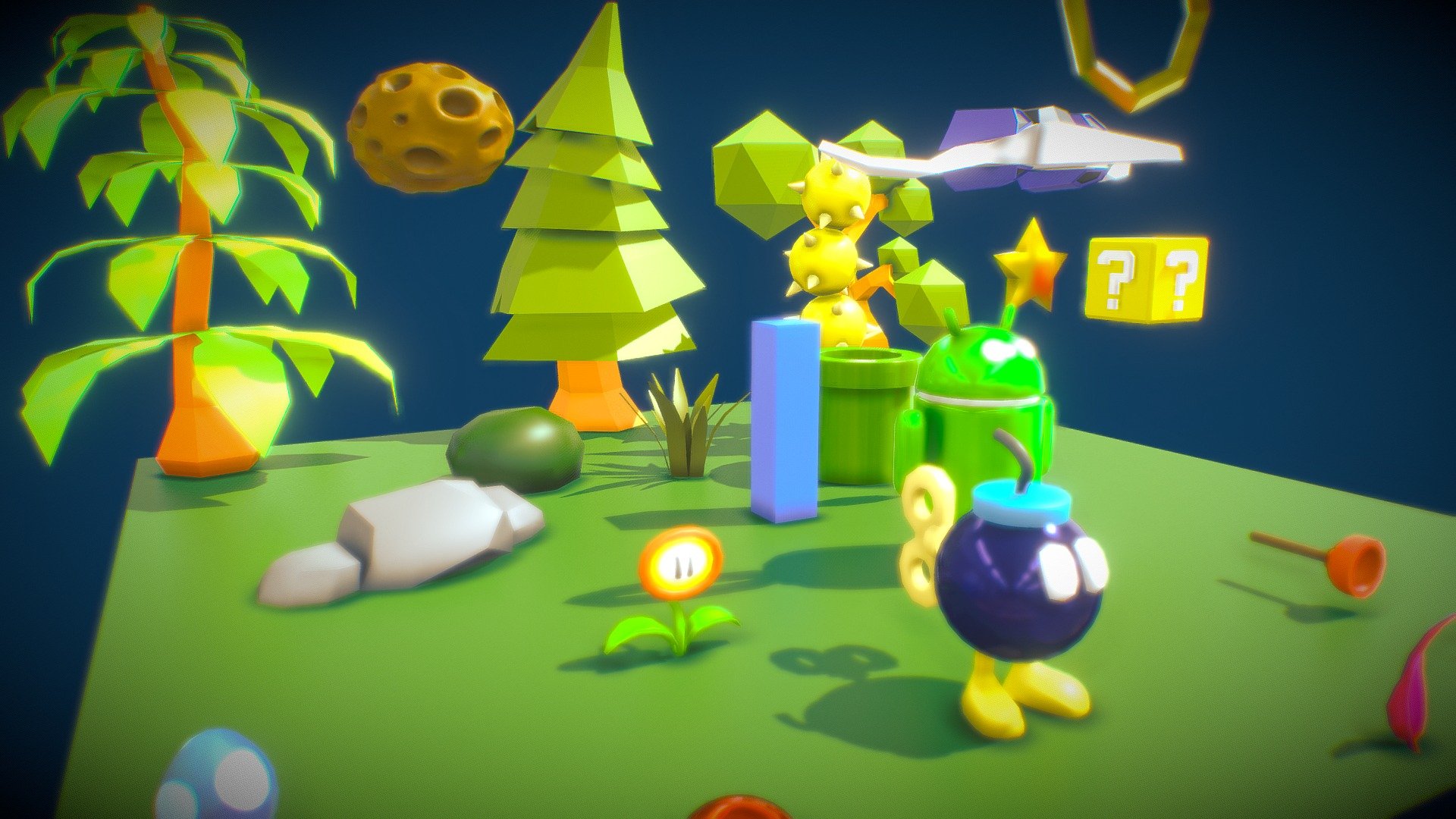 Video-Games | Adventure | Props | Mario 64 - Download Free 3D model by ...