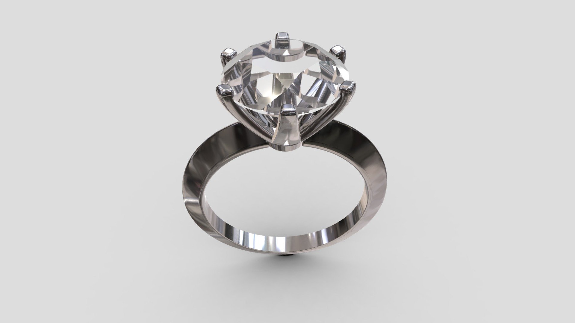 Tiffany Setting 2.7 carat diamond - 3D model by Luis Rocha ...
