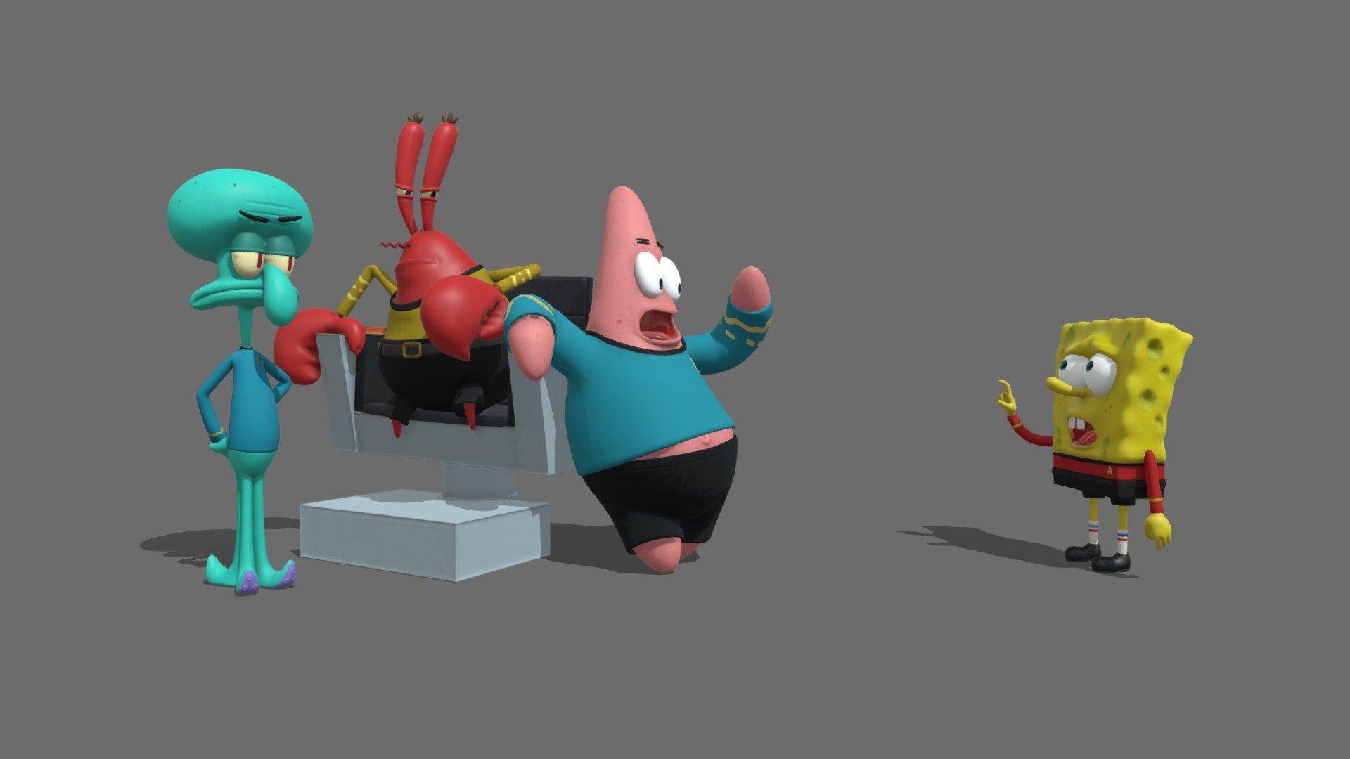 Krusty Krew - 3D model by Jose_A_Casillas (@jc2action12) [c5d7fe5 ...